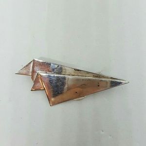 Jewelry | Sterling Silver Paper Airplane Pin | Poshmark